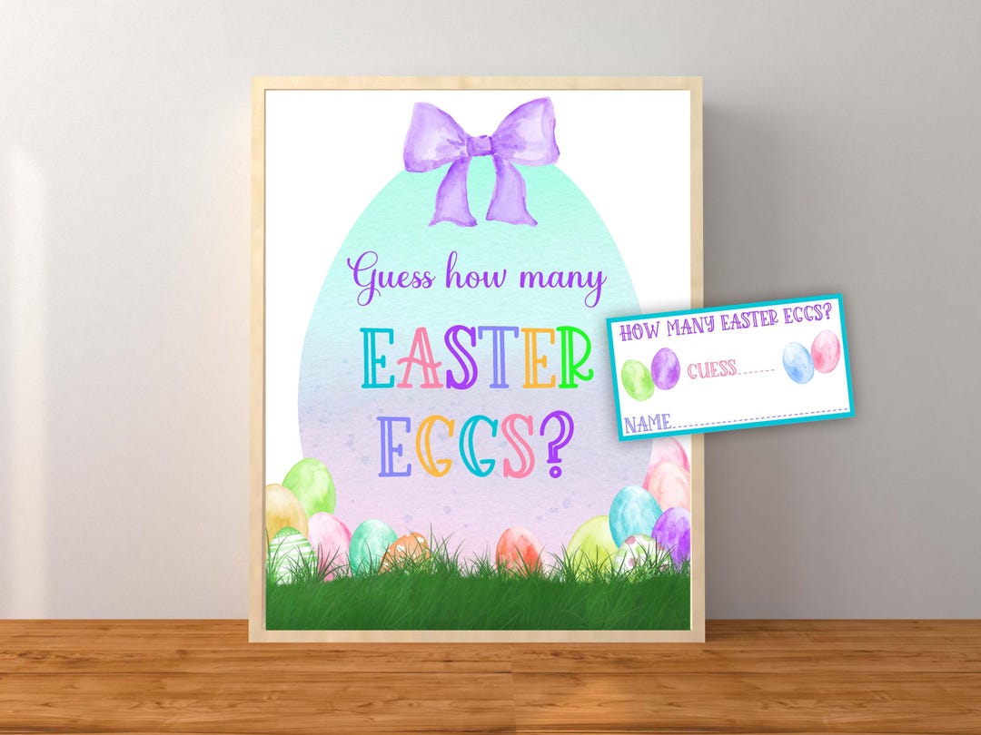 Easter Guess How Many Easter Eggs Guessing Game, Easter Party Game ...