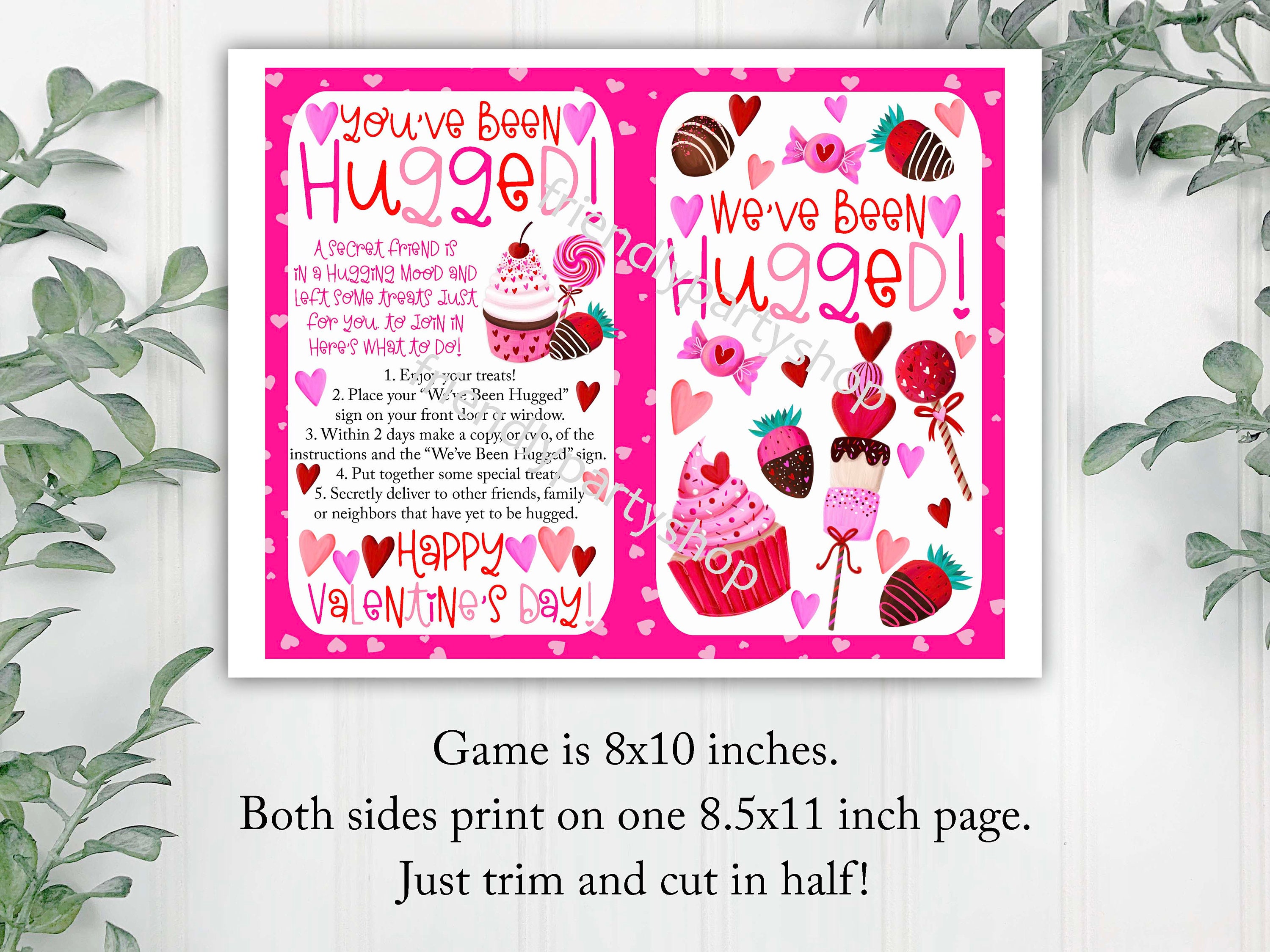 We've Been Hugged, You've Been Hugged Valentine's Day Game, Valentine ...