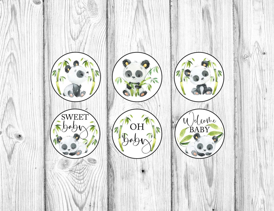 Panda Cupcake Toppers, Gender Neutral Panda Baby Shower Decorations ...