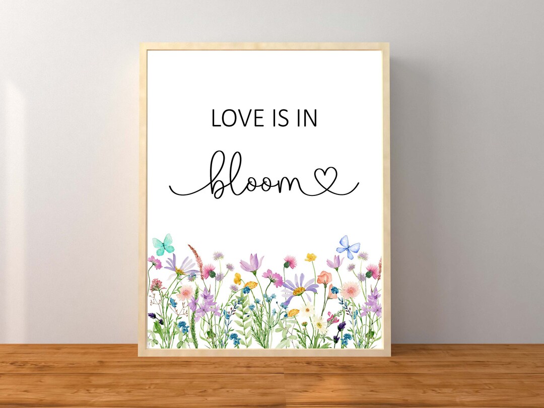 Wildflower Love is in Bloom Sign, Wildflower Floral Bridal Shower ...