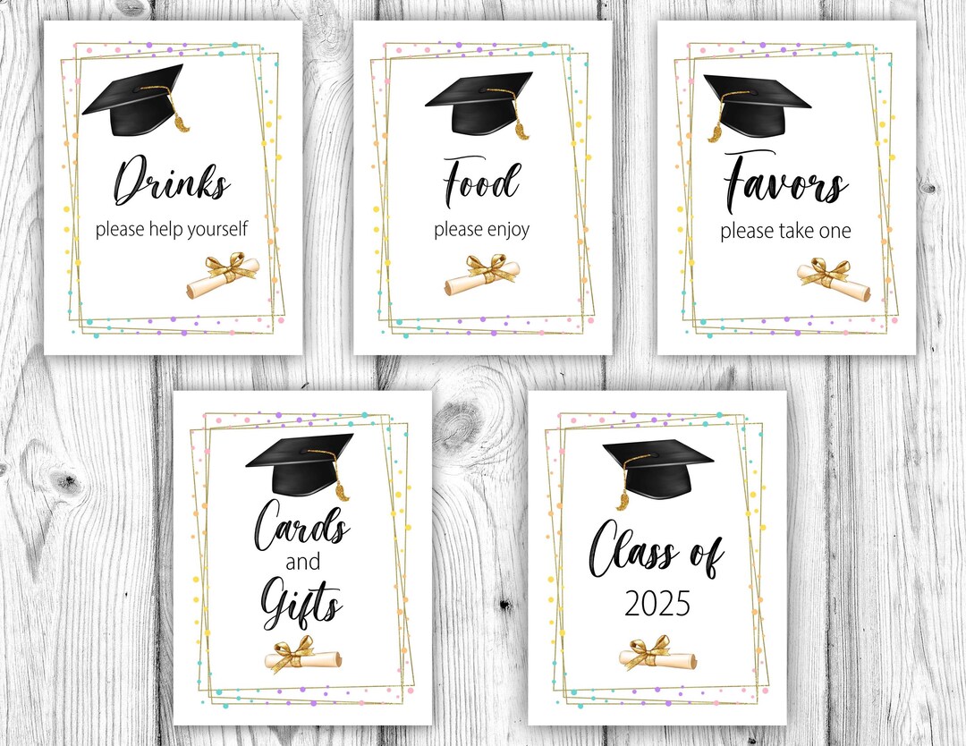 Graduation Party Decorations, Graduation Bundle, Graduation Cards and ...