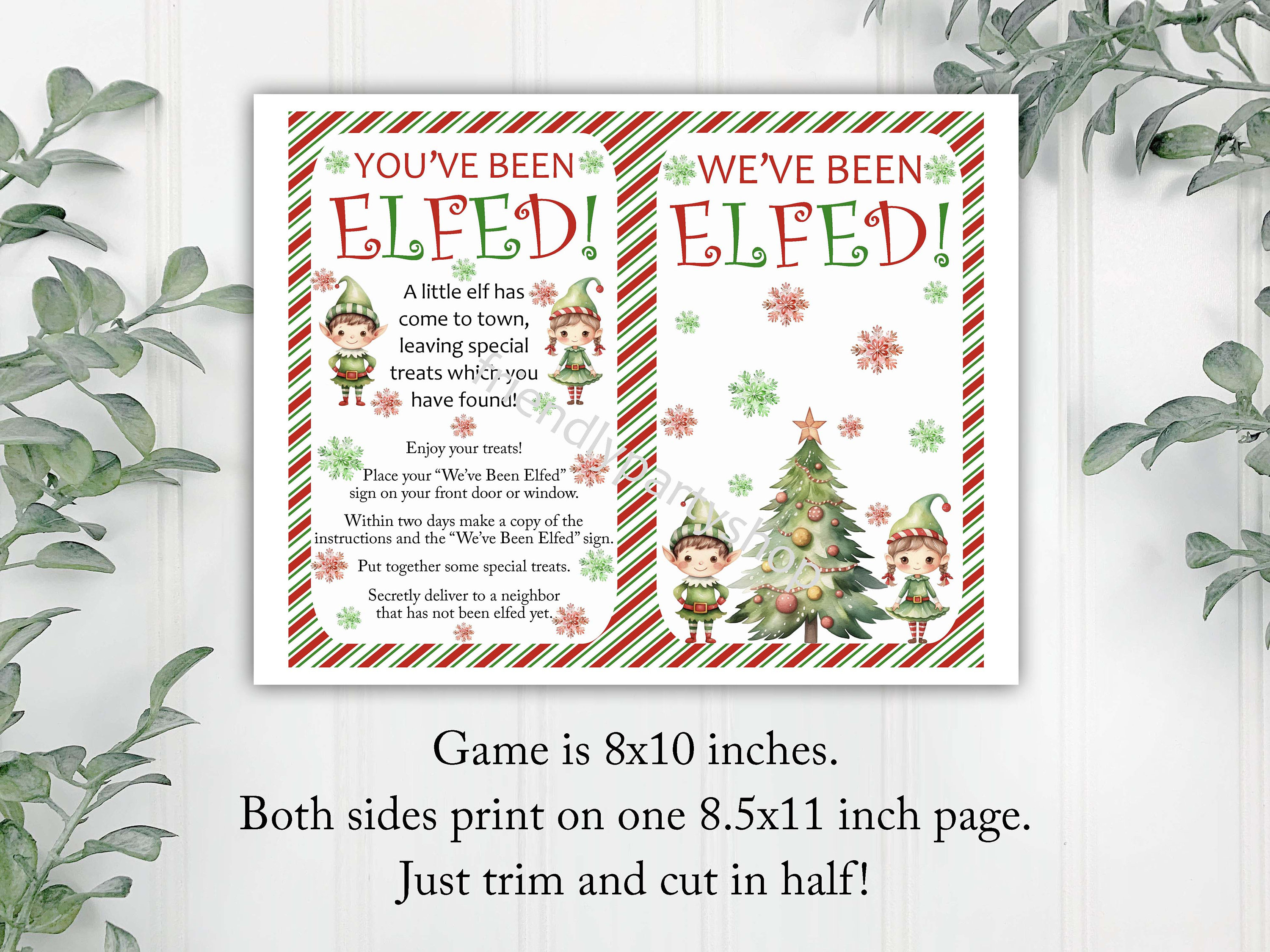 We've Been Elfed Christmas Game, You've Been Elfed Sign, Elf ...