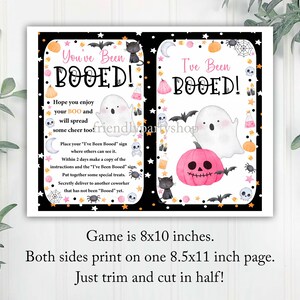 Halloween I've Been Booed Coworker Game, You've Been Boo'd, Booed Sign ...