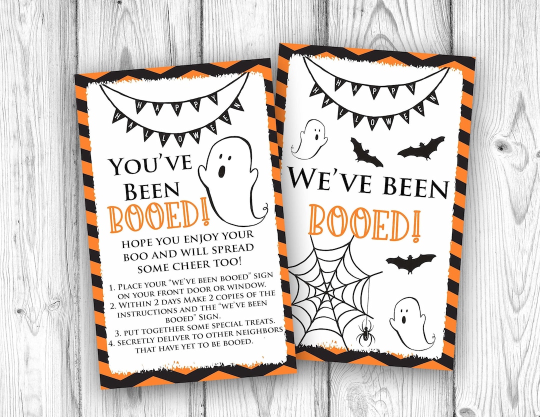 Halloween We've Been Booed Game, You've Been Boo'd, Ghost Halloween Boo ...