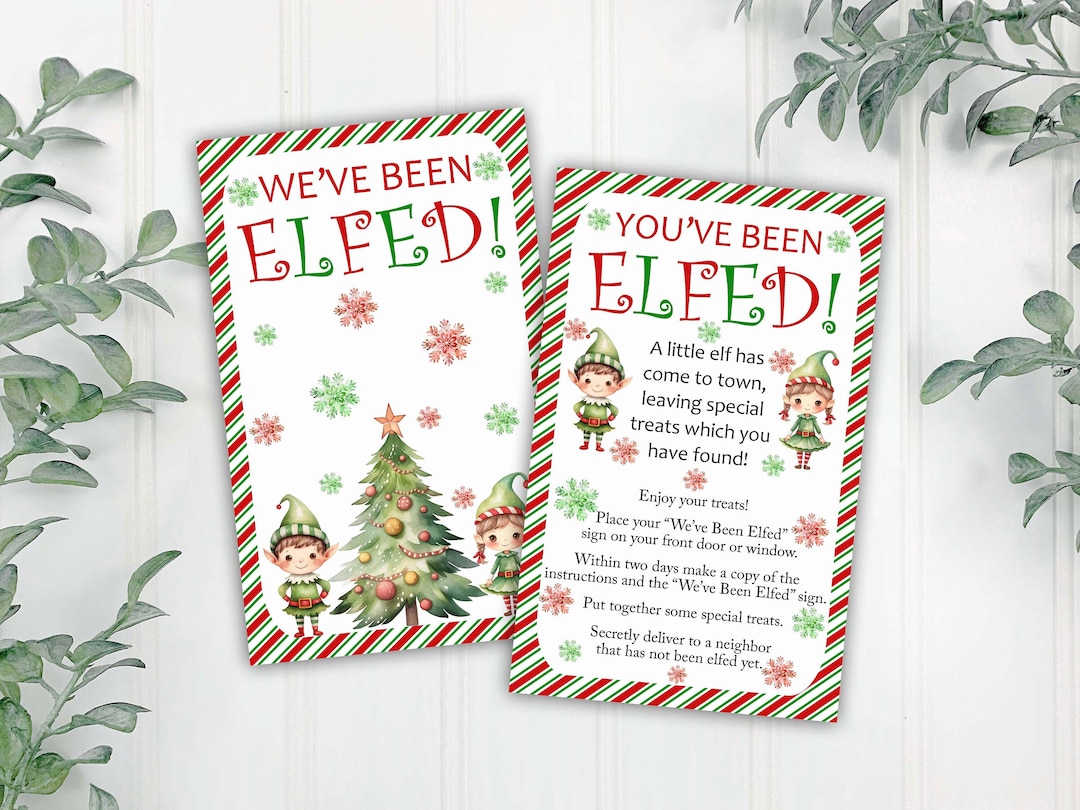 We've Been Elfed Christmas Game, You've Been Elfed Sign, Elf ...