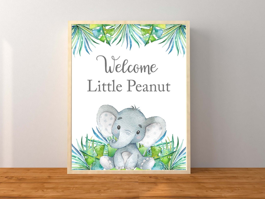 Little Peanut Sign, Welcome Baby Sign, Elephant Welcome Baby Sign, Lil ...