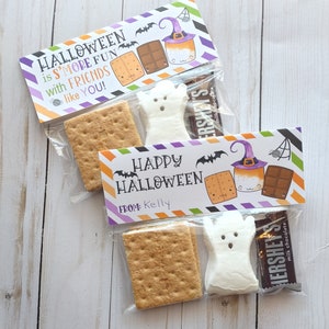 Halloween S'more's Bag Treat Toppers, Halloween is S'more Fun With ...