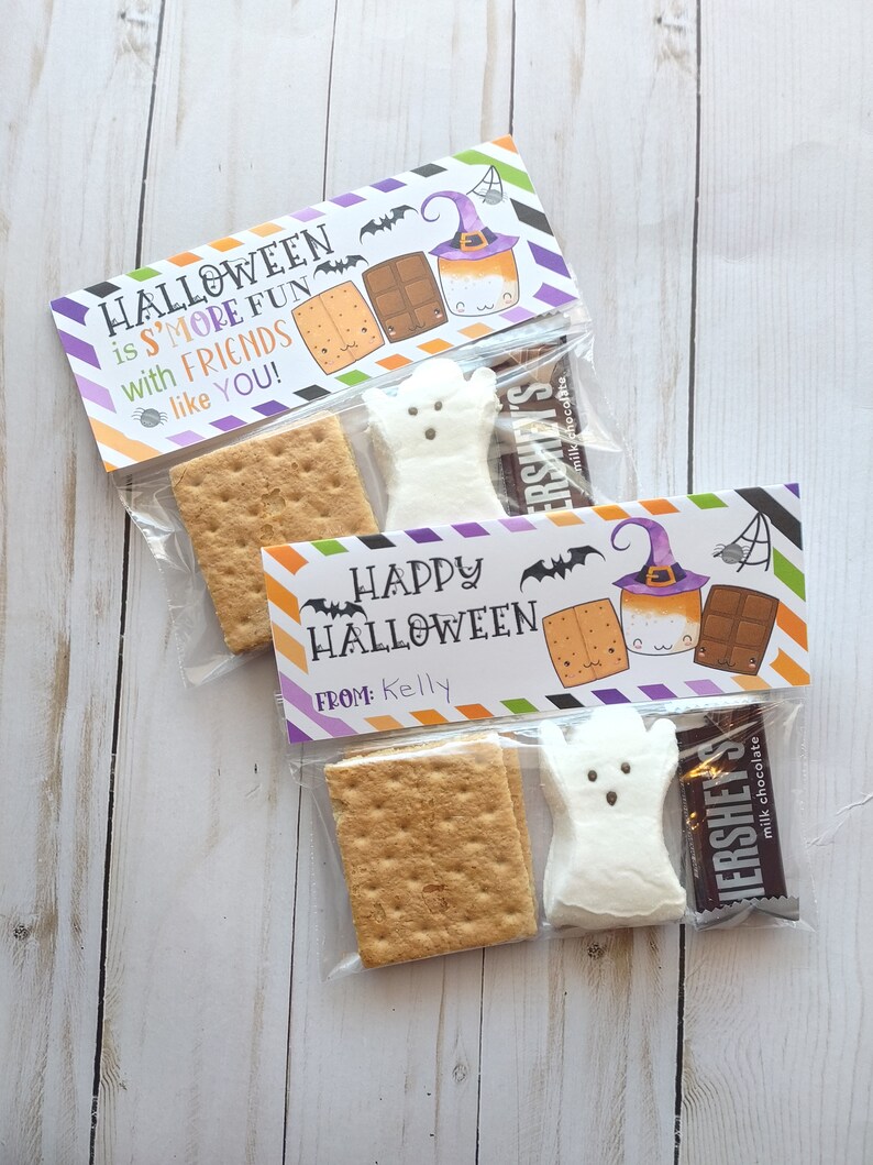 Halloween S'more's Bag Treat Toppers, Halloween is S'more Fun With ...
