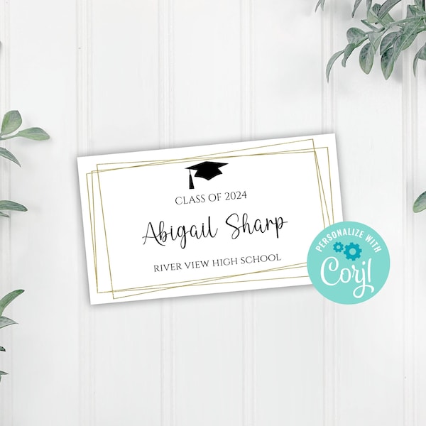 Graduation Announcement Name Cards - Etsy
