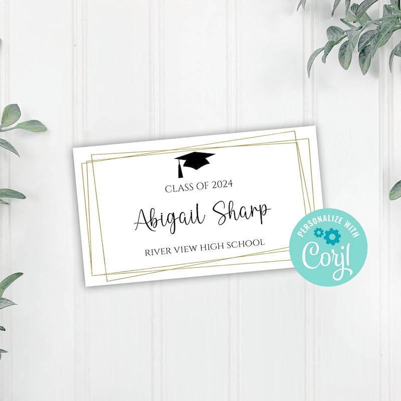 Graduation Announcement Name Cards - Etsy
