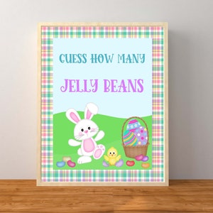 Easter Bunny Guess How Many Jelly Beans Guessing Game, Easter Party ...