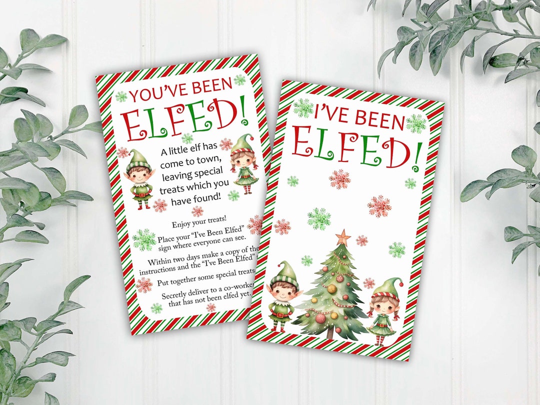 I've Been Elfed Coworker Christmas Game, You've Been Elfed, Fun Elf ...