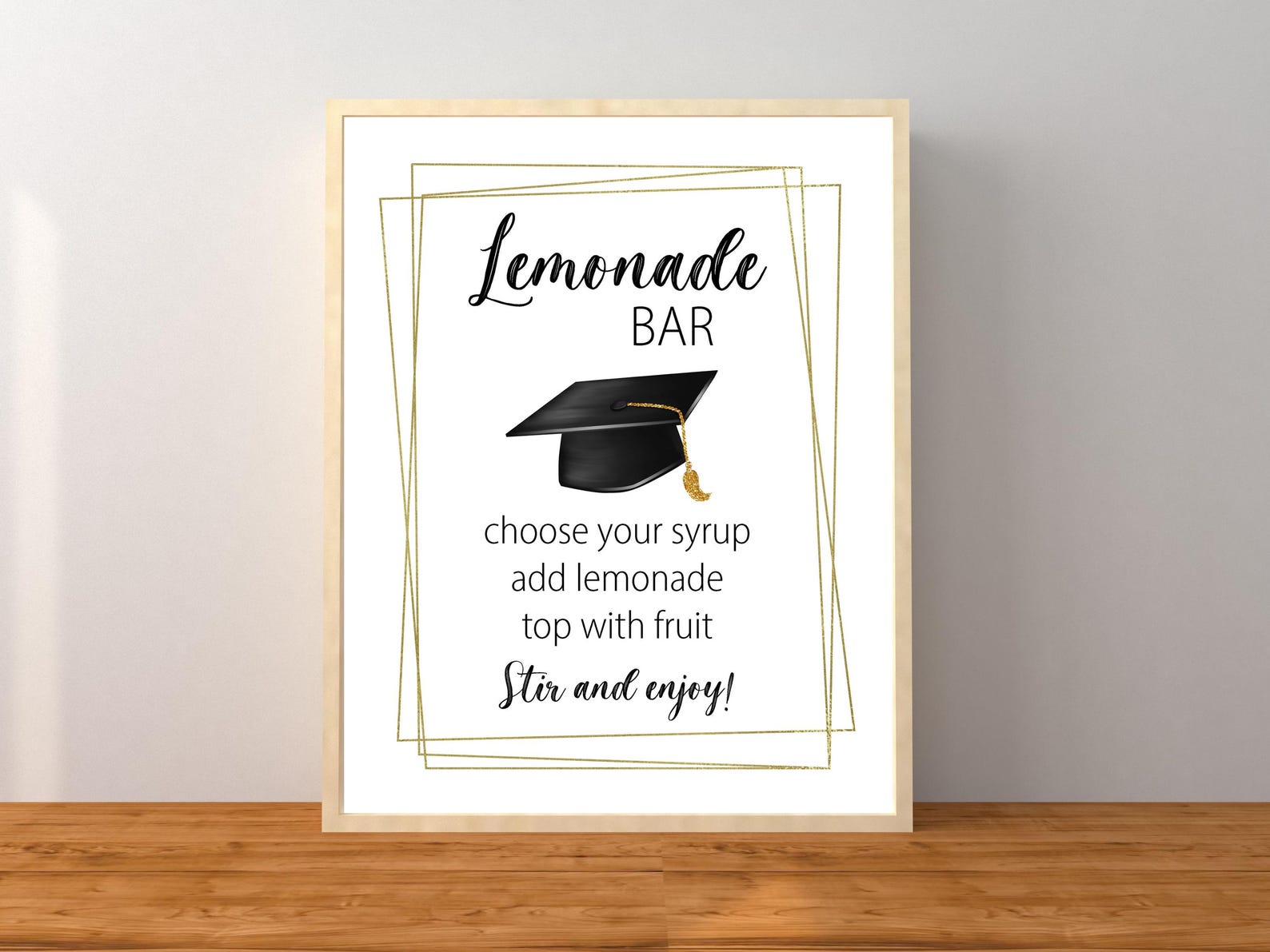 Graduation Lemonade Bar Sign, Graduation Party Drink Station ...