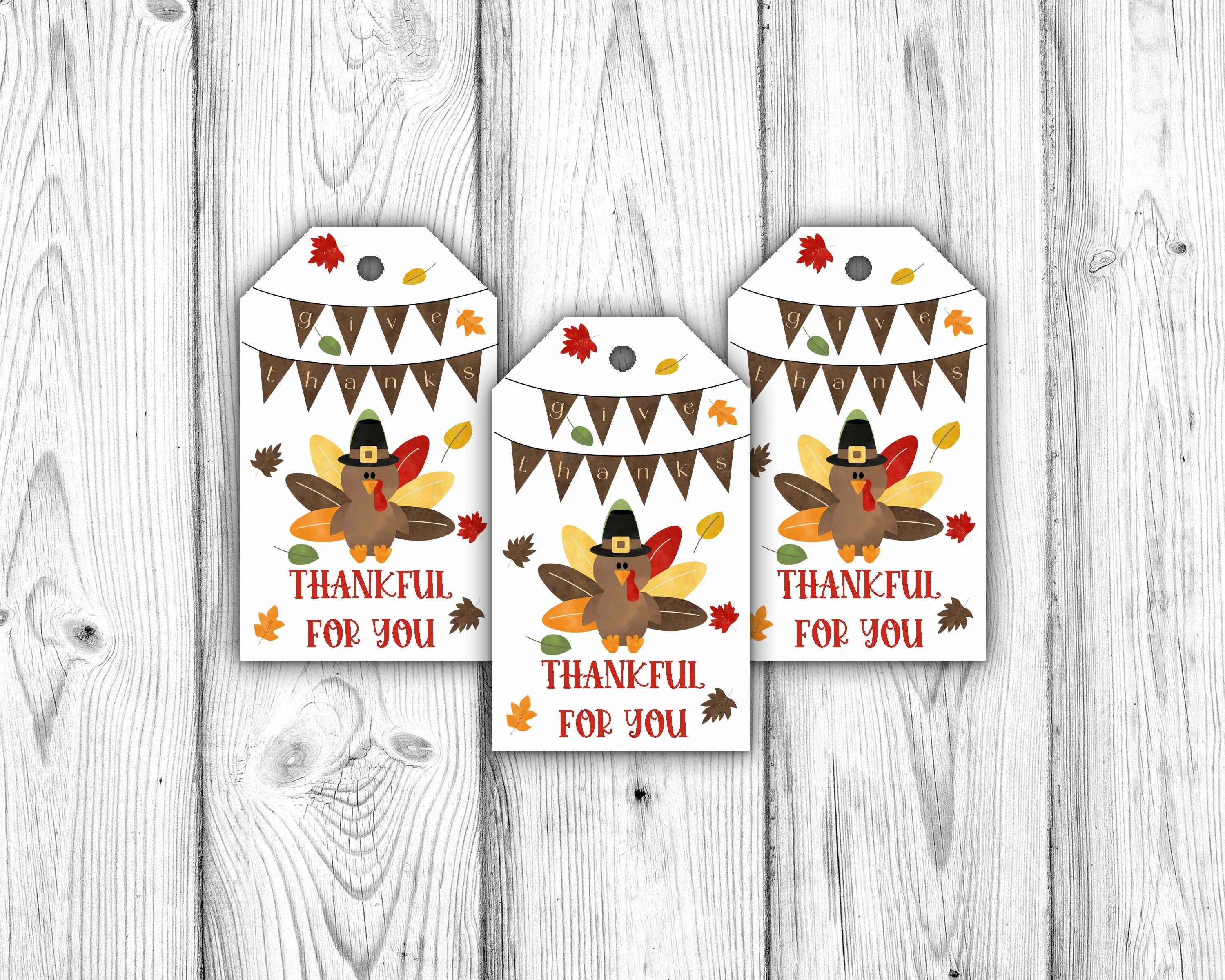 Thanksgiving Tags Printable Thanksgiving Treat Tags Fall | Etsy