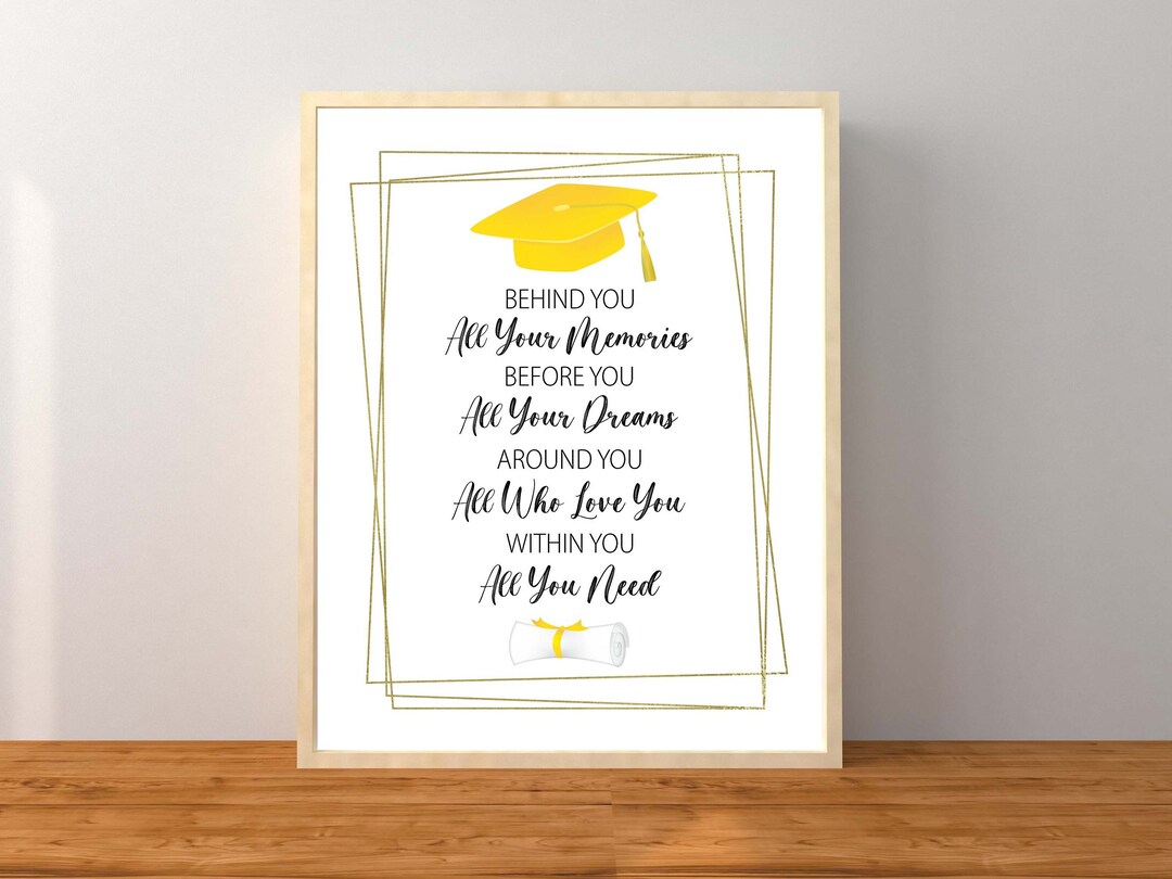 Graduation Print, Graduation Gift, Inspirational Quote, Graduation ...