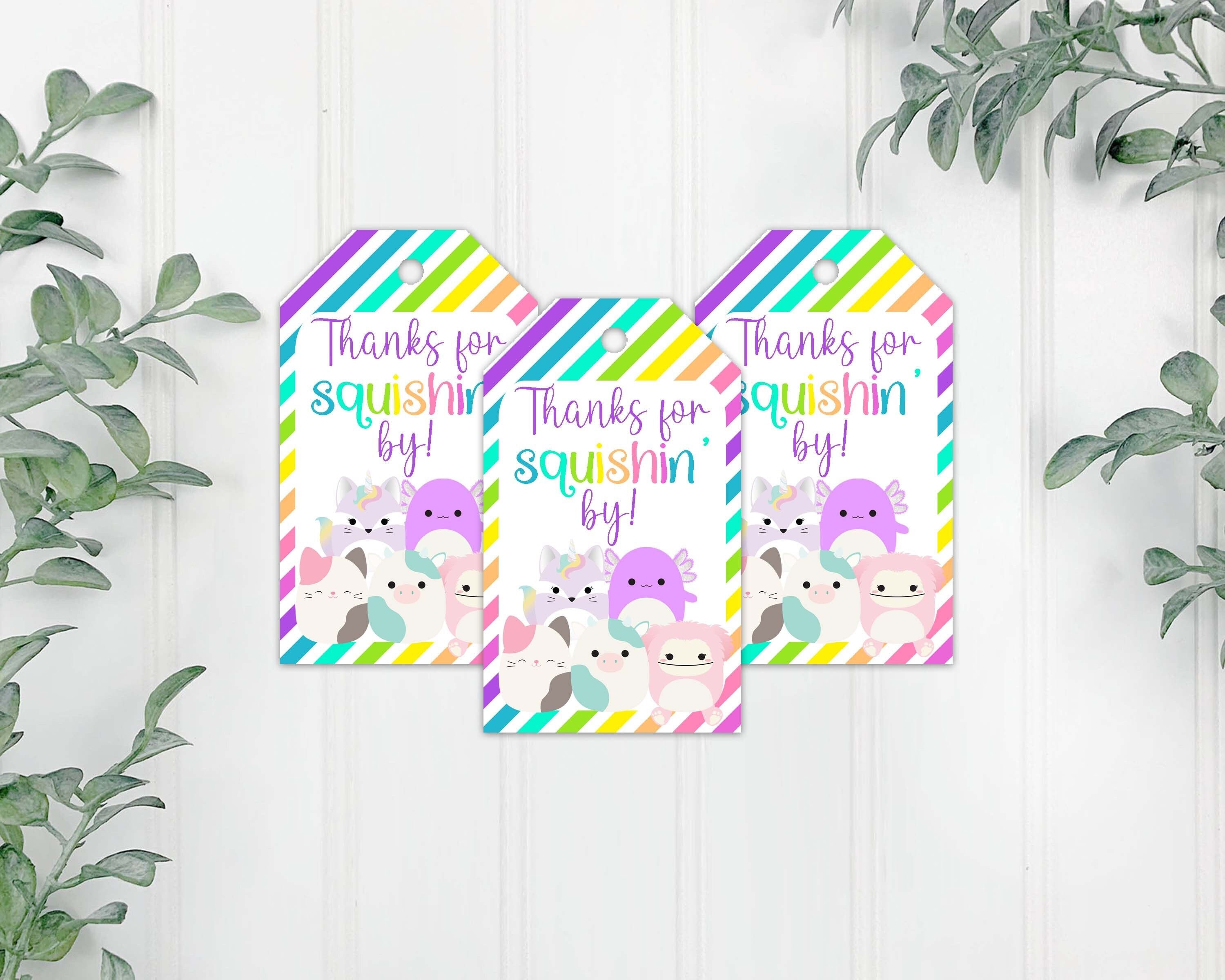 Animal Gift Tags, Squishy Thank You Tags, Squishy Birthday Favor Tags ...