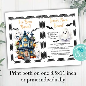 Editable Halloween Coworker You've Been Booed Sign and Instructions, I ...
