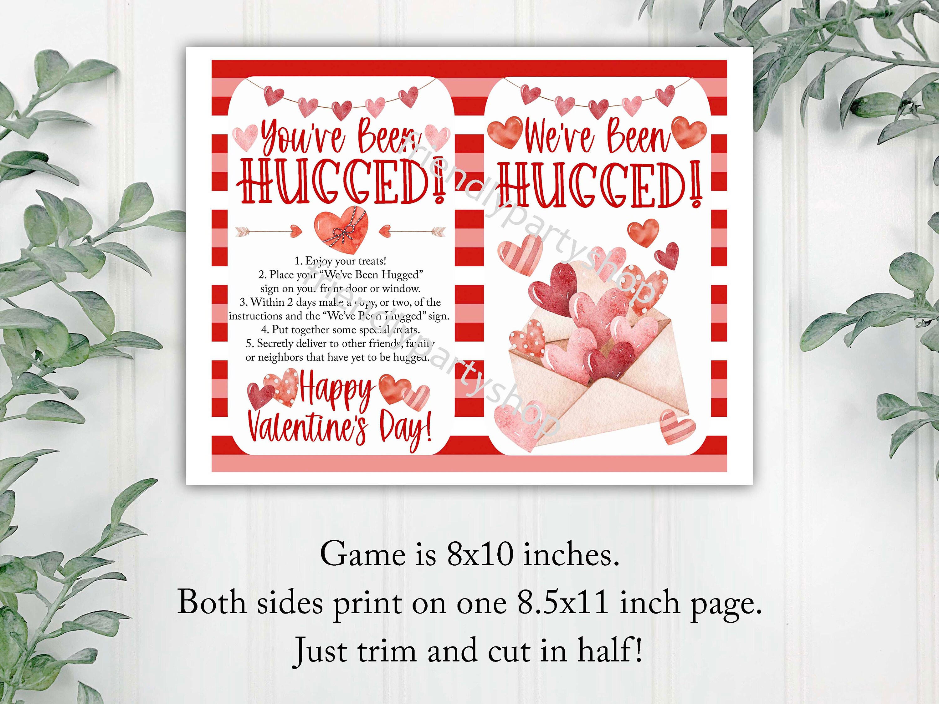 We've Been Hugged, You've Been Hugged, Valentine's Day Game, Valentine ...