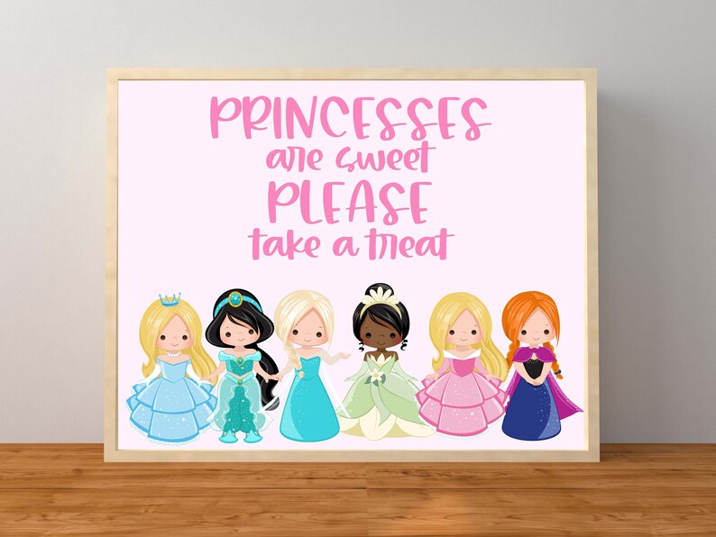 Princess Birthday Party Princess Party Sign Princess Dress | Etsy