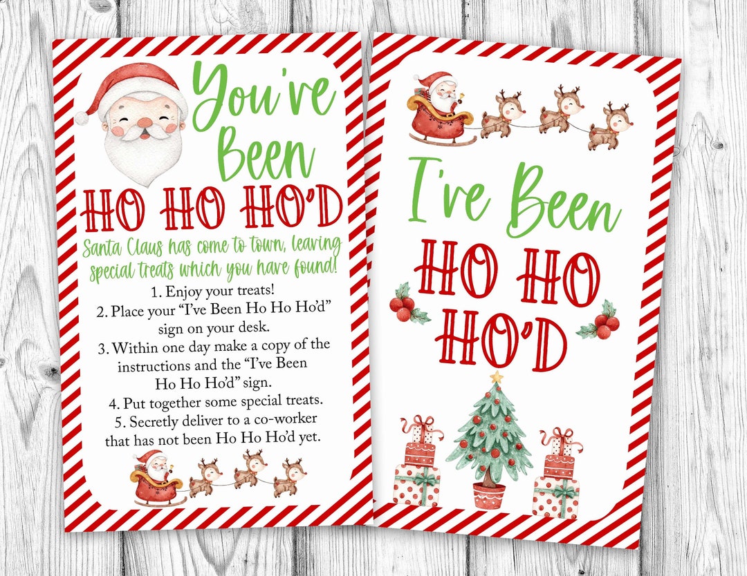 You've Been Ho Ho Ho'd Coworker Game, Christmas Game, I've Been Ho Ho ...