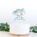 Blue Elephant Cake Topper, Blue Elephant Baby Shower, Boy Elephant Baby ...
