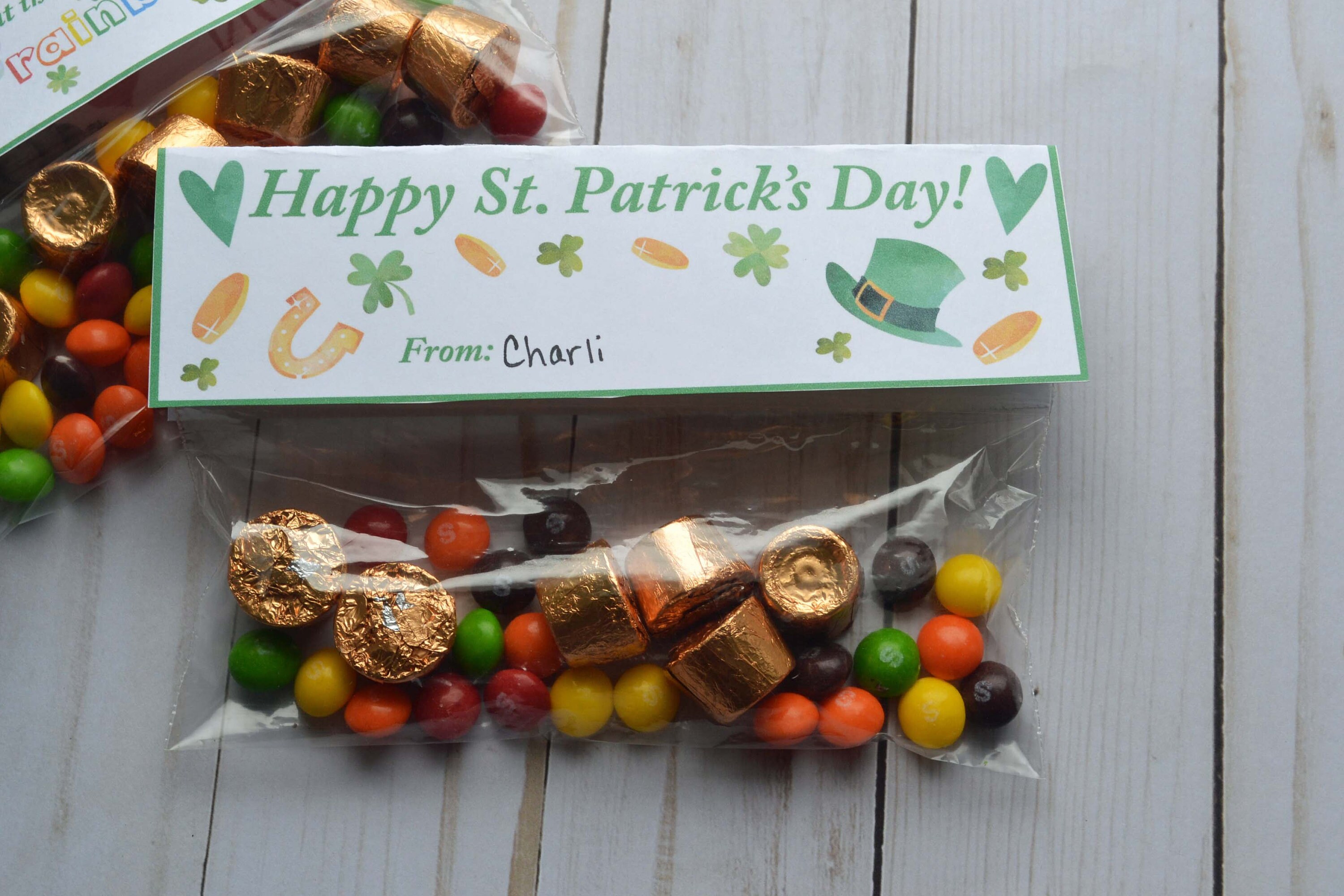 St. Patrick's Day Treat Bag Topper, St. Patricks Treat Bag Toppers, St ...