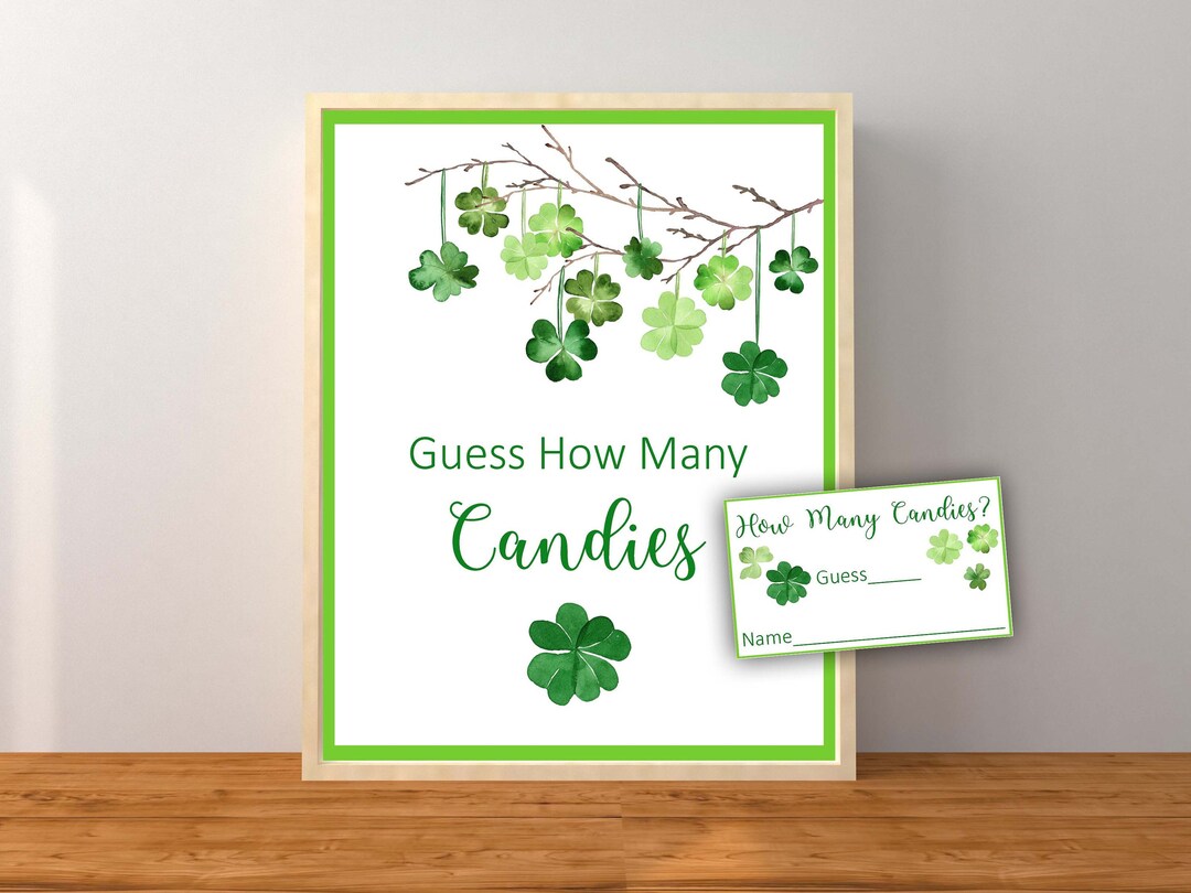 St Patrick's Day Guess How Many Candies Game, St Patricks Day ...