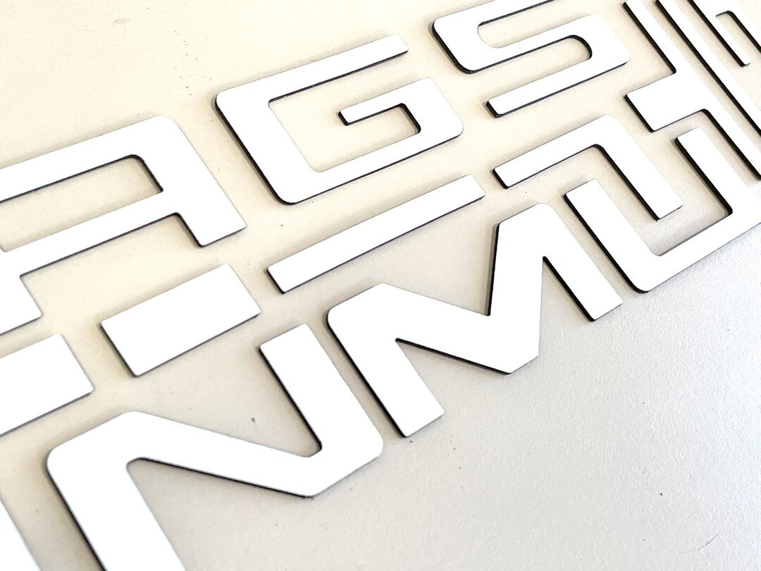 White Rear Bumper Letters Compatible With Mustang GT 1994-1998 ABS ...