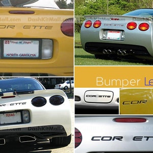 Matte Black Front & Rear Bumper Letters for Corvette C5 1997-2004 ABS ...