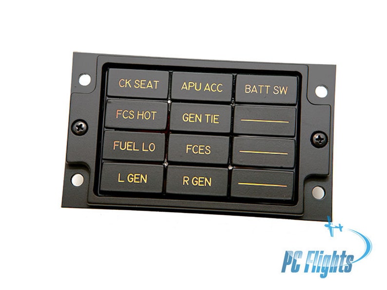 F/A18C "hornet" - Right Console - Caution Lights Panel - Home Cockpit ...