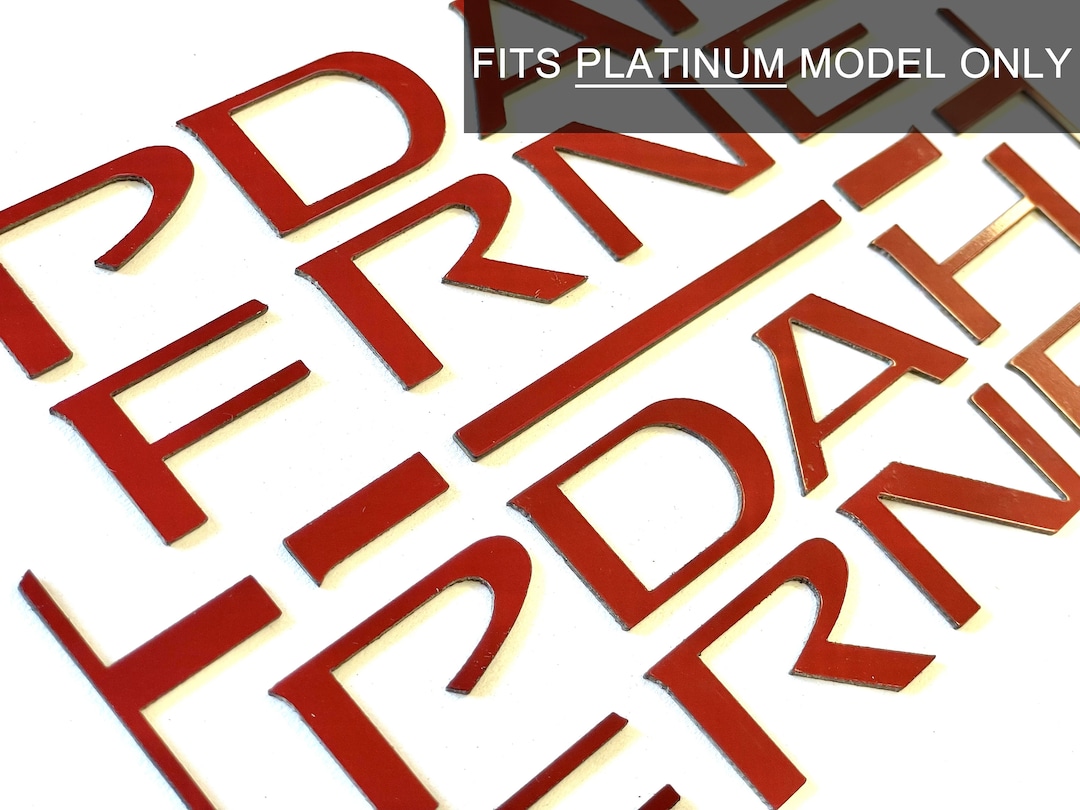 Platinum Only - Red Lower Side Doors Letter Inserts for Pathfinder ...
