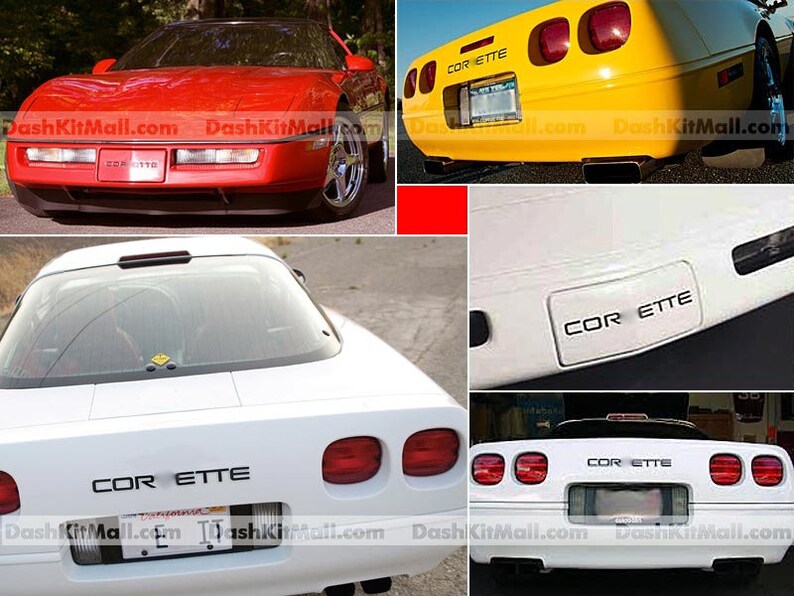 Matte Black Front & Rear Bumper Letters for Corvette C4 - Etsy