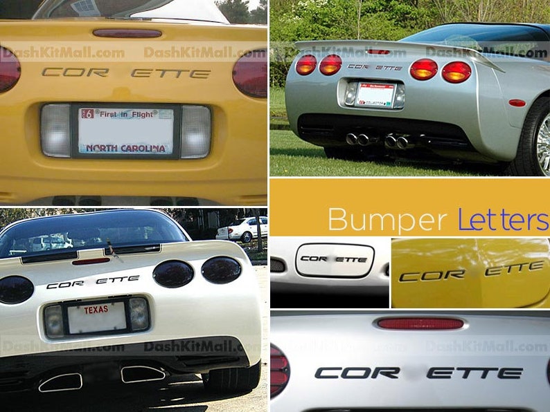 Gunmetal Chrome Front & Rear Bumper Letters for Corvette C5 - Etsy