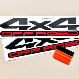 4x4 Offroad Four Wheel Drive Decal Sticker Car Accessory - Fits Any ...