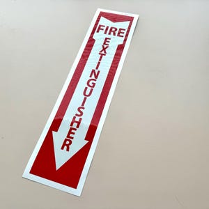 Fire Extinguisher Sticker Office Safety Notice Emergency Decal 17 X 4 ...