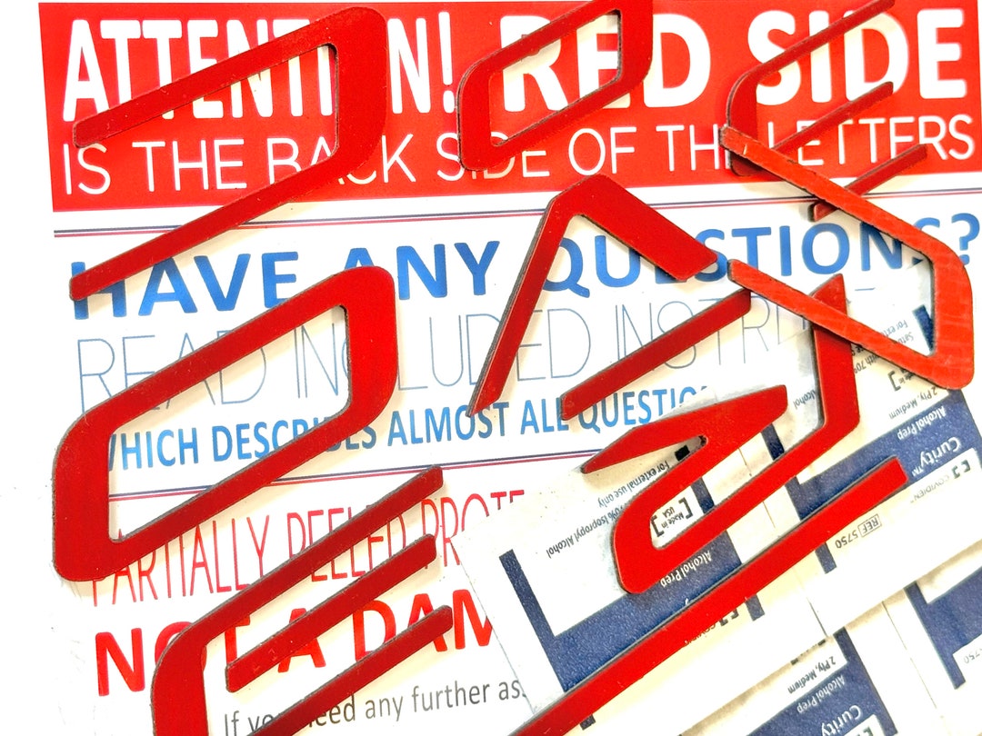 Red Front & Rear Bumper Letters for Corvette C5 1997-2004 ABS Plastic ...