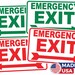 2 X Emergency Exit Indicator Sticker - Office Safety Notice - Emergency ...