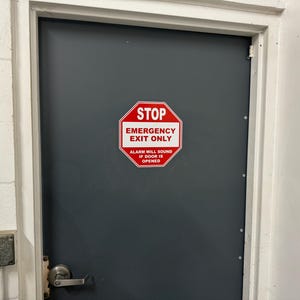 Emergency Exit Only Sticker - Office Safety Notice - Emergency Sign ...