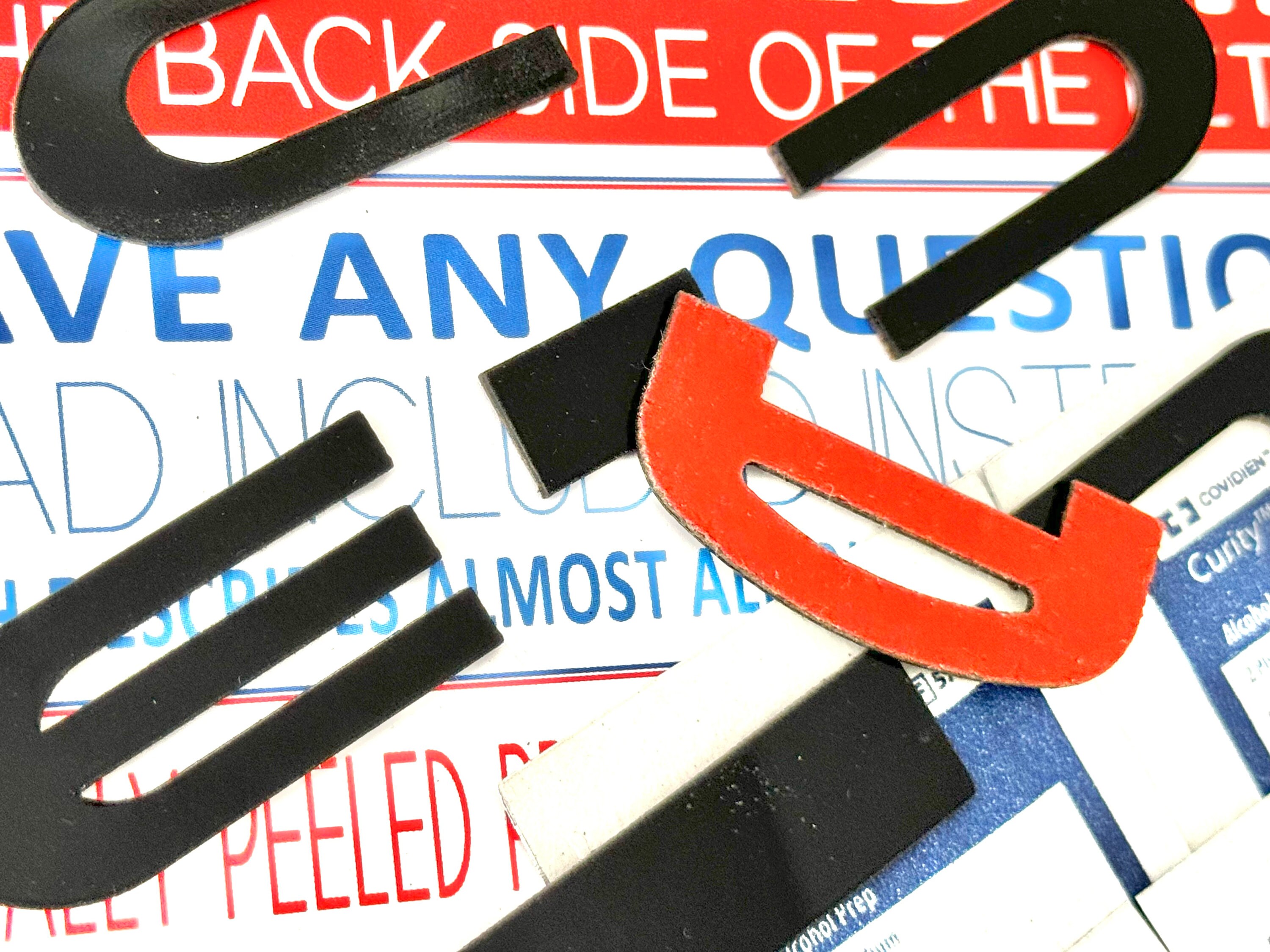 Glossy Black Rear Bumper Letters for Celica ABS Plastic Inserts Not ...