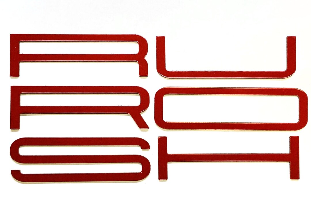 Red Front Grille Letters for Roush 2015-2019 ABS Plastic Inserts Not ...