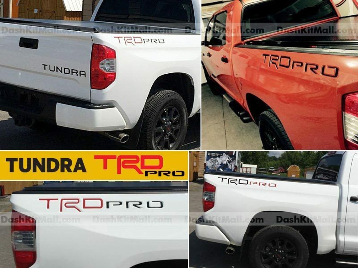 Red TRD Black PRO Bed Side Letters for Tundra 2014-2021 ABS - Etsy