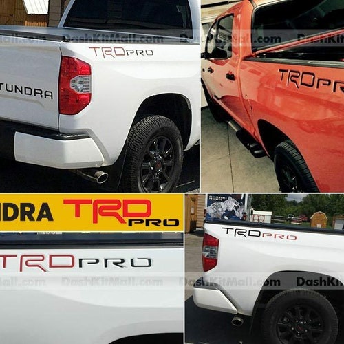 Red TRD Black PRO Bed Side Letters for Tundra 2014-2021 ABS - Etsy