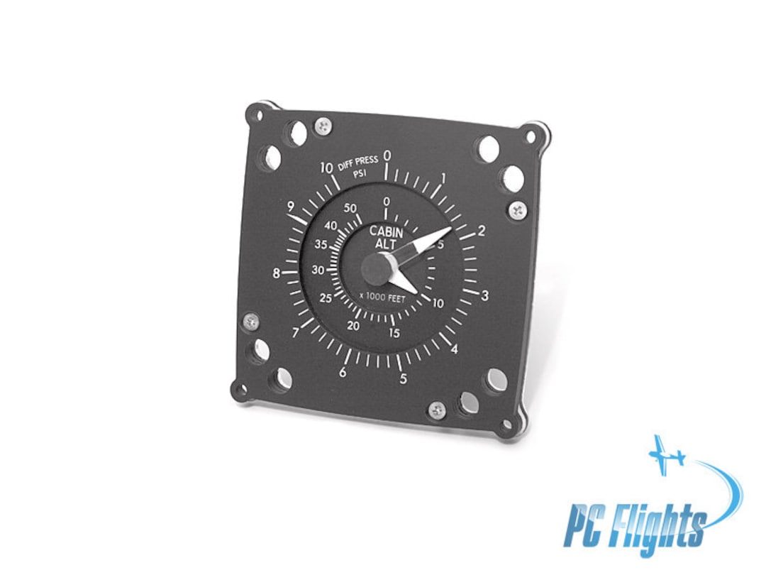 Boeing 737NG AFT Overhead Cabin Alt Diff Pressure Gauge Flight Sim ...