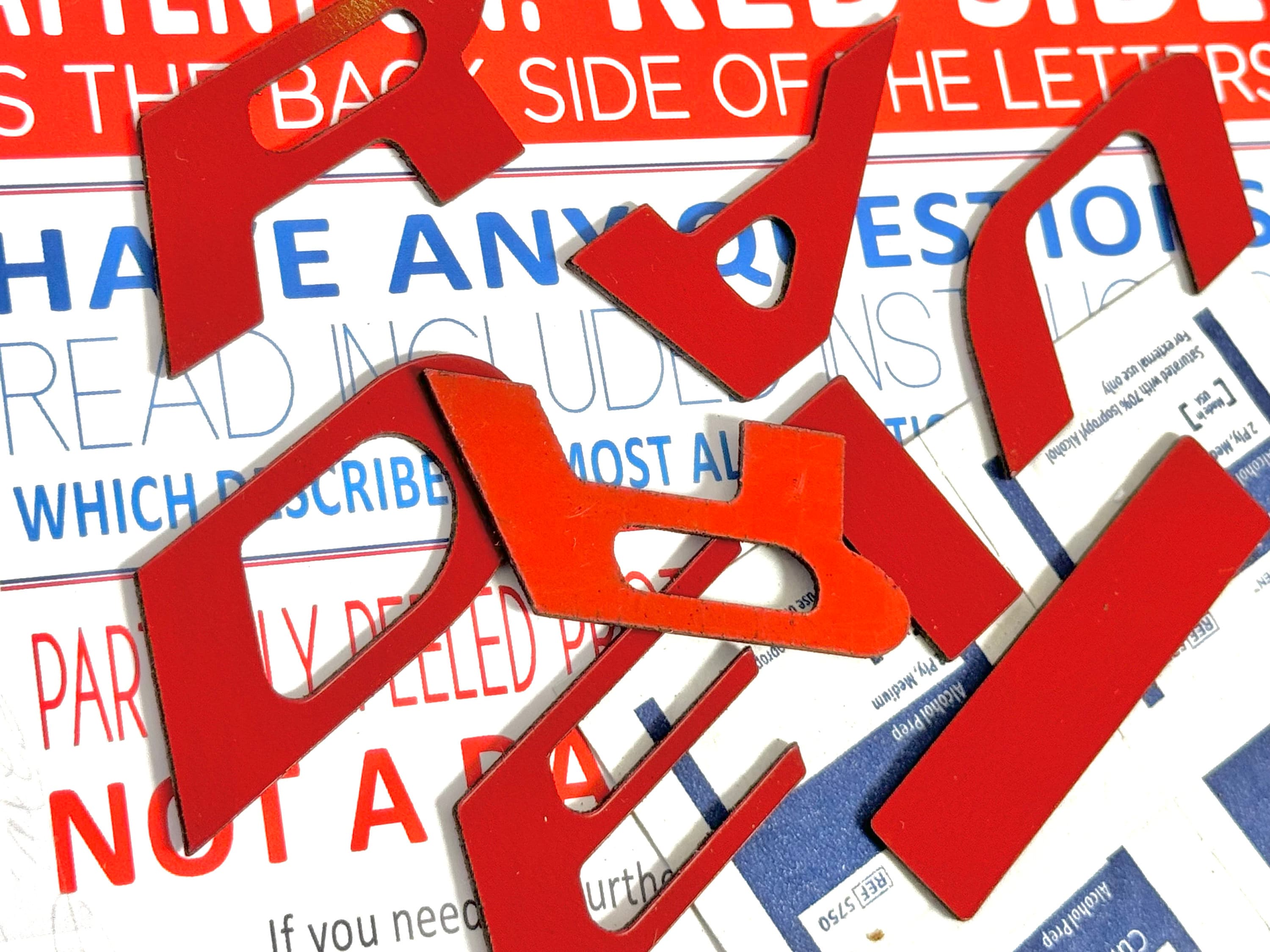 Red Rear Bumper Letters for Marauder 2000-2004 Car Accessories ABS ...