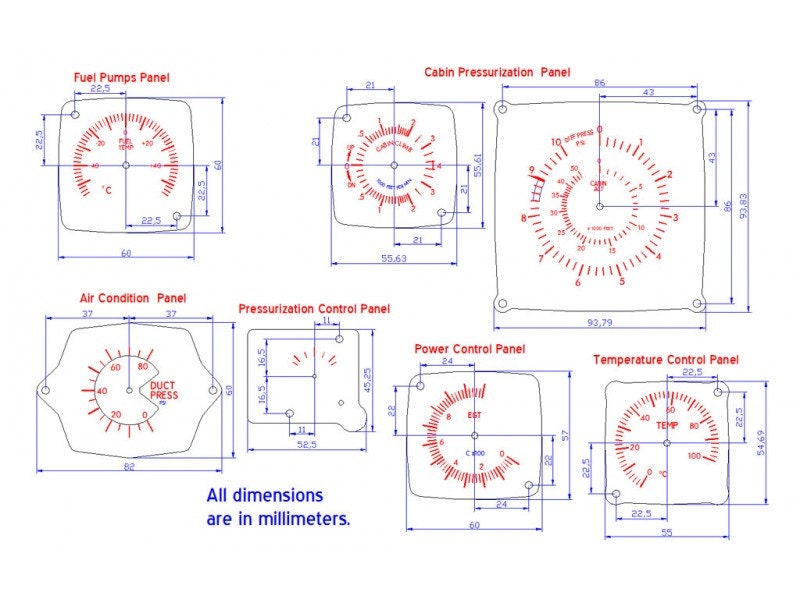 Boeing 737NG FWD Overhead Panel Replicas Full Set Home Cockpit Parts - Etsy