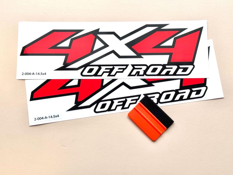 4x4 Offroad Four Wheel Drive Decal Sticker Car Accessory - Fits Any ...