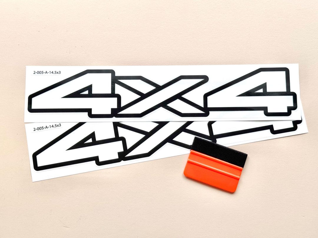 4x4 Four Wheel Drive Decal Sticker Auto Decoration - Fits Any Truck or ...