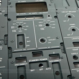 Boeing 737NG FWD Overhead Panel Replicas Full Set Home Cockpit Parts ...