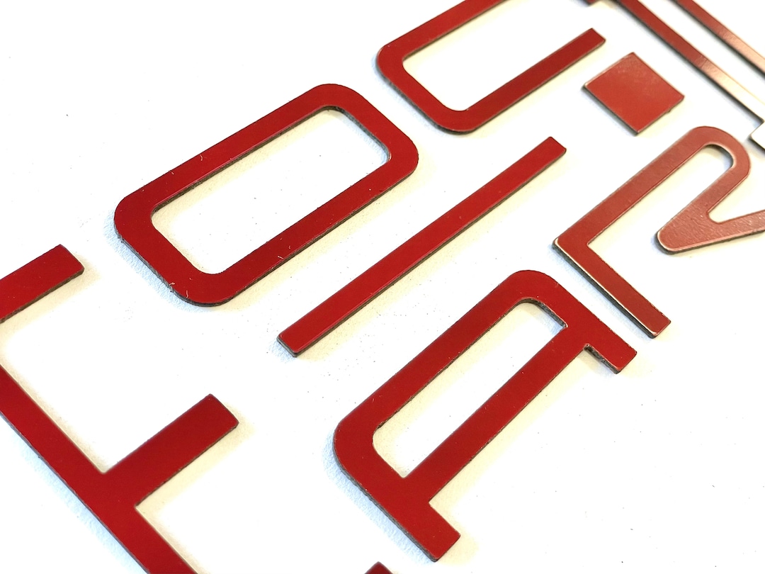 Red Front Bumper Letters for Camaro 1992-2002 ABS Plastic Inserts Not ...