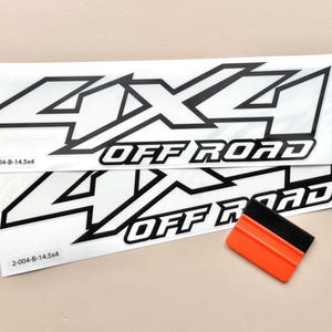 4x4 Offroad Four Wheel Drive Decal Sticker Auto Decor - Fits Any Truck ...
